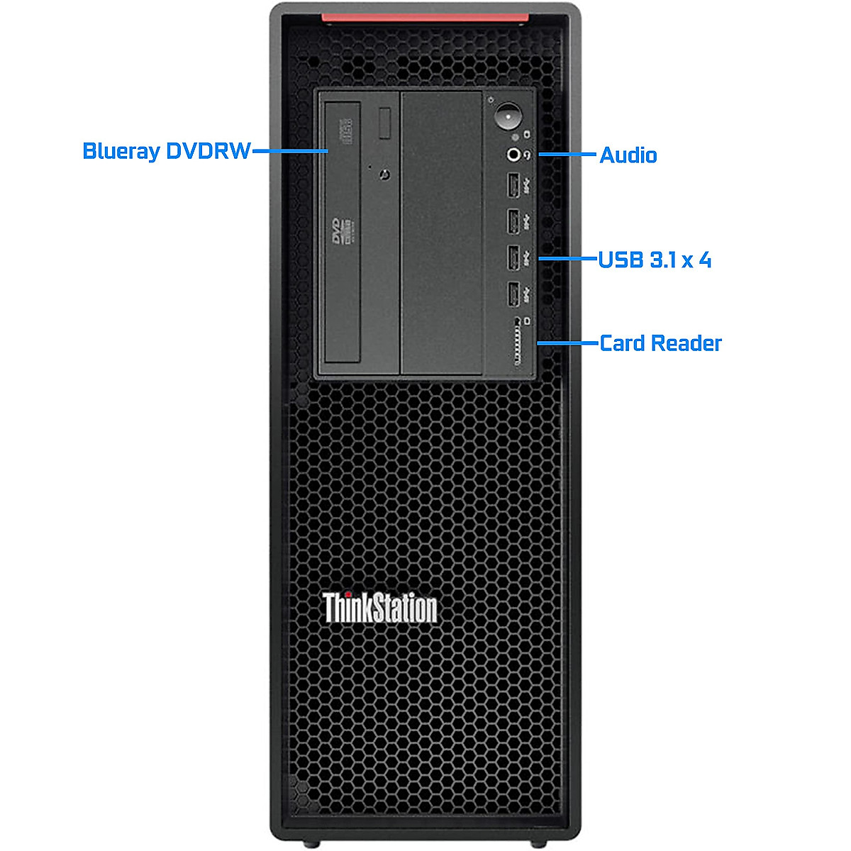 Lenovo ThinkStation P520 Tower Workstation - Intel Xeon W-2135 Upto 4.5GHz - 64GB RAM, 1TB NVMe SSD + 1TB NVMe Backup - NVIDIA Quadro P400 2GB, DVD-RW, DisplayPort, HDMI - Windows 11 Pro (Renewed)