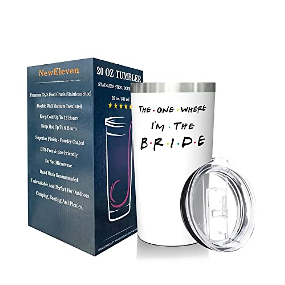 NewEleven Bride To Be Gifts For Her - Wedding Gifts For Bride - Bridal Shower Gift, Bachelorette Gifts For Bride - Engagement Gifts For Women - Bridal Gifts For Bride To Be, Fiancee - 20 Oz Tumbler