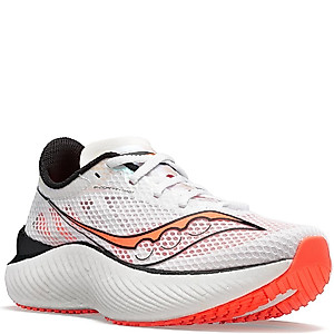 Saucony Women's Endorphin Pro 3 Running Shoe, White/Blck/Vizi, 8
