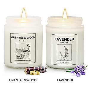 Candles | Candles for Home Scented | 2 Pack 7.1oz Natural Soy Wax Aromatherapy Candles | Over 120 Hours of Burn Time | Christmas Scented Candles Gifts Sets for Women | Apple Cinnamon Candles