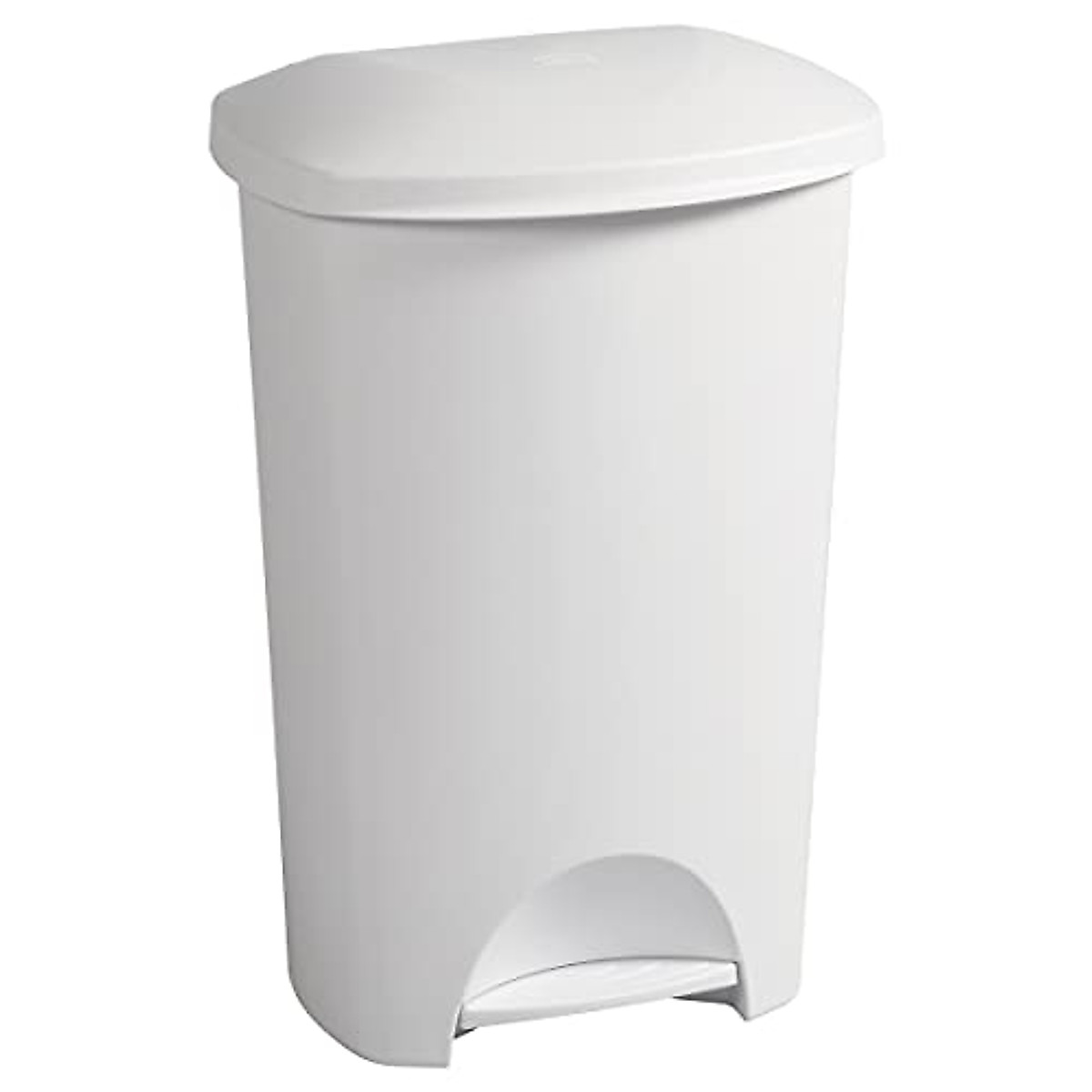 STERILITE FBA_Sterilite - 10968004 Step-on Wastebasket, 11 gal Capacity - Solid Color with White Lid