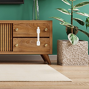 PUREVACY 6 Pack Child Safety Strap Locks. Child Locks for Cabinets No Drilling. Sticky Child Safety Drawer Locks Baby Proofing. Refrigerator Strap Lock for Kitchen