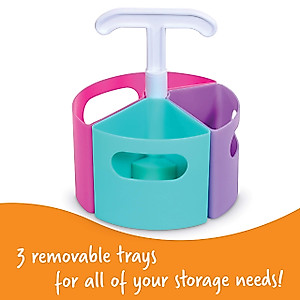 Learning Resources Create-a-Space Storage Mini Center - Pastel, Desk and Art and Crafts Organizer, Maker and Crayon Organizer, Homeschool Organizer and Storage