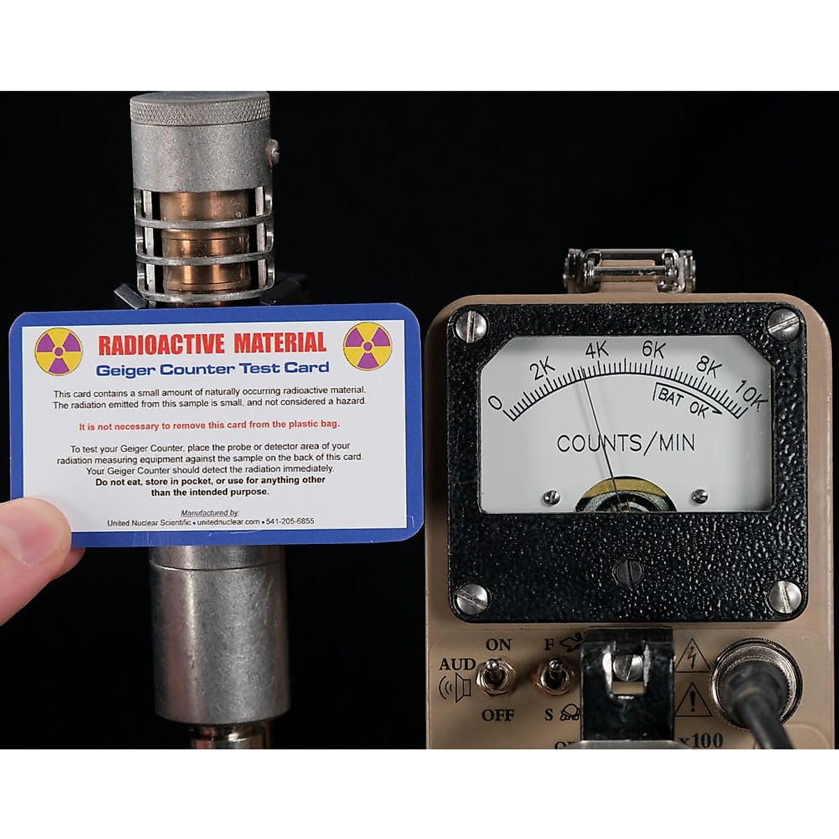 United Nuclear Geiger Counter Test Card