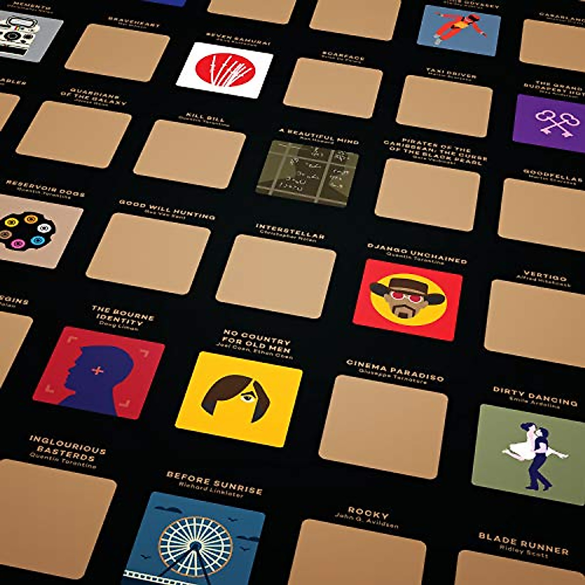 Enno Vatti Top 100 Movies Scratch Off Poster - Best Films To Watch Bucket List (16.5" x 23.4") - Ultimate Gift for Movie Lovers, Christmas, Easter, Valentine's Day