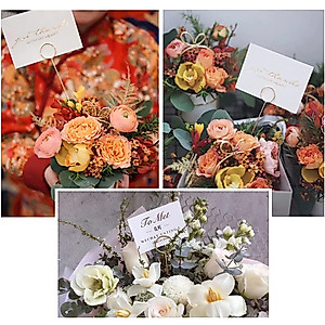 (20PAC) wire floral seat card holder Pick 13 "gold photo holder Memento Wedding Birthday party, love