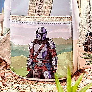 Loungefly The Mandalorian Grogu Stone Glow in the Dark Mini-Backpack, Amazon Exclusive
