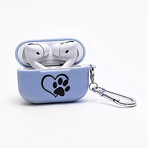 ADONNA Case for Airpod Pro, Soft Silicone Heart Paw Print Cute Design with Key Chain
