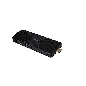 Fanless Axon LAN Mini PC Stick, Intel Gemini Lake 41 Series Processor, Windows 10 Pro, 8GB RAM + 128GB eMMC. Support 4K HD, 2.4/5G WiFi, BT 4.0