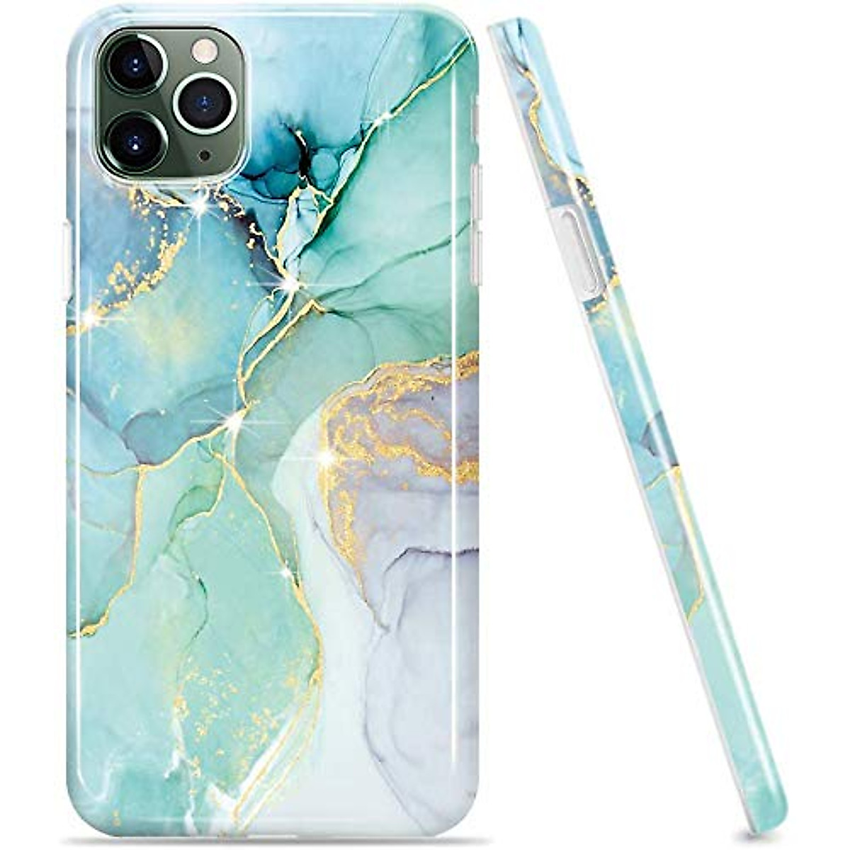 luolnh Compatible with iPhone 11 Pro Case,iPhone 11 Pro Marble Case,Marble Design Shockproof Flexible Soft Silicone Rubber TPU Bumper Cover Skin Case for iPhone 11 Pro 5.8 inch 2019 -Abstract Mint