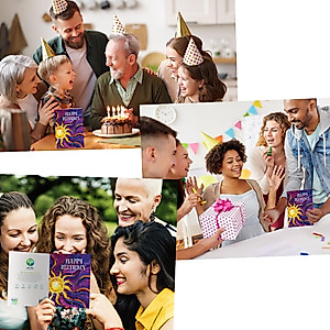 Tree-Free Greetings - Birthday Cards - Artful Designs - 1 Card + Matching Envelopes - Made in USA - 100% Recycled Paper - 5"x7" - Another Glorious Trip (GO65256)