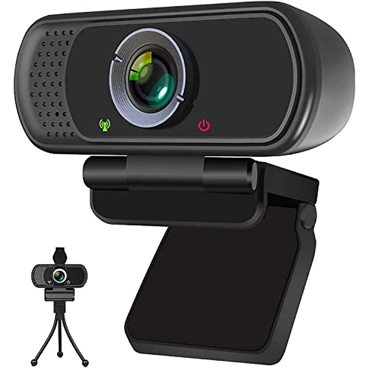 ENKLEN 1080P Webcam with Microphone, C960 Web Camera, 2 Mics Streaming Webcam with Privacy Cover, 110°View Computer Camera, Plug&Play Calls/Conference, Zoom/Skype/YouTube, Laptop/Desktop