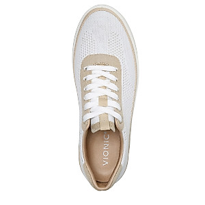 Vionic Galia Women's Knit Casual Comfort Shoe White Knit - 8.5 Medium