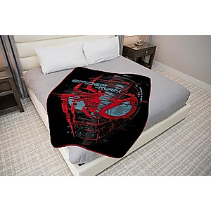 Jay Franco Marvel Miles Morales Gamerverse Be Greater Throw Blanket - Measures 46 x 60 inches, Kids Bedding - Fade Resistant Super Soft Fleece (Official Marvel Product)