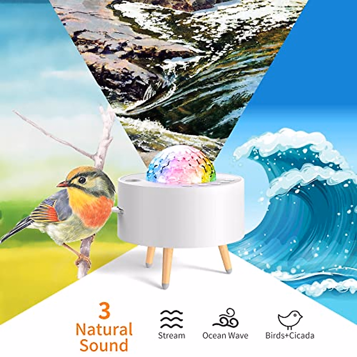 Auplf Galaxy Light Projector for Bedroom, Star Projector Sky Light with Bluetooth Speaker, White Noises&Remote Control, Romantic Night Light Projector for Bedroom Party Decor Birthday Day Gift