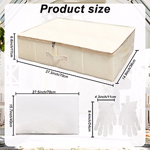 Wedding Dress Storage Box, Wedding Dress Preservation Box with 40 Sheets and 1 Pair Microfiber Gloves of Acid Free Tissue Paper for Storage Wedding Dress Storage Box Kit (Rectangular)