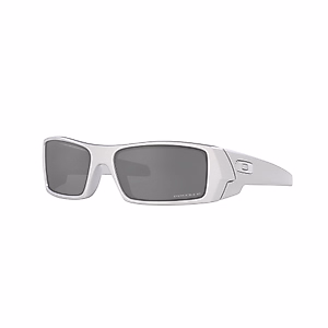Oakley Men's Oo9014 Gascan Rectangular Sunglasses, X Silver/Prizm Black Polarized, 60 mm