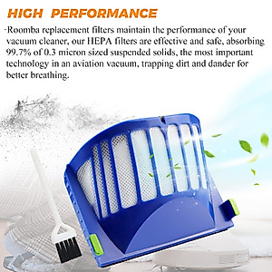 10 Pack Aero Vac Filter by Blutoget - Compatible for iRobot Roomba 500 & 600 Series 536 550 551 595 614 620 630 645 650 655 660 665 670 675 677 680 685 690 Vacuum Cleaner Accessories,with a brush