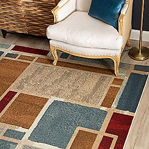 Mohawk Home Soho Regnar Geometric Squares Area Rug Set, 1'6"x2'6", 1'8"x5', 5'x7', Multi