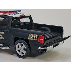 KiNSMART 2014 Chevrolet Silverado LTZ Crew Cab 4x4 1:46 Scale 5 Inch Diecast Metal Model Pick-up Interceptor Truck Police K9 Unit