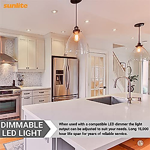 Sunlite 81073-SU LED S14 Filament Style String Light Bulb, ETL Listed, 2 Watts (25W Equivalent), 200 Lumens, Medium Base (E26), Dimmable, 2700K Warm White, 1 Count