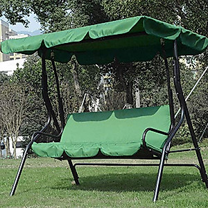 Keenso Outdoor Swing Cushions,Swing Cushion,3 Seat Waterproof Swing Seat Cover Swing Chair Cover for Patio Courtyard Garden 60 x 20 x20in