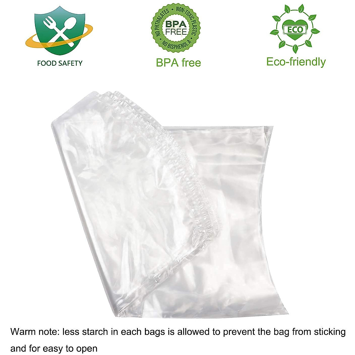 Poultry Shrink Bags 13"x18" 50Pack Clear Poultry Heat Shrink Wrap BPA Free Freezer with 50 Zip Ties,50PCS Freezer Labels and a Silicone Straw for Chickens,Rabbits