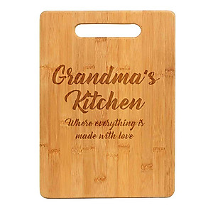 Bamboo Wood Cutting Board Grandma's Kitchen Where Everything Is Made With Love Mother