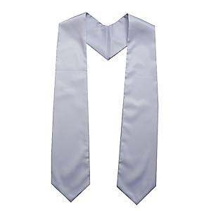 Grad Days Unisex Children Plain Graduation Stole 50'' Long White