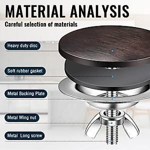 2 Inch Kitchen Sink Hole Cover Faucet Hole Cover Stainless Steel Kitchen Sink Tap Hole Plate Stopper Cover Blanking Metal Plug(Oil Rubbed Bronze)