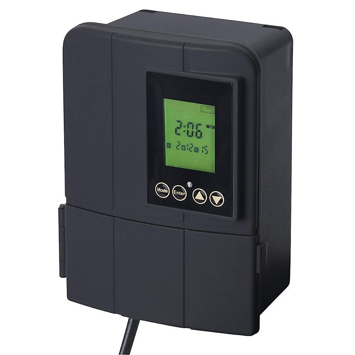 Sterno Home GL33050 12V 50W Low Voltage Landscape Lighting Transformer with Dusk-to-Dawn Timer, Grey