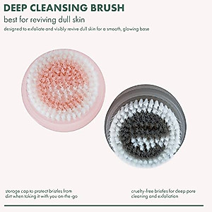 EcoTools Facial Cleanse & Prep Kit, Self-Care Skincare Tools, Cleanse & Exfoliate, Spa Headband, Cleansing Brush, Dry Brush, Makeup Prep, Eco-Friendly Skincare, Cruelty Free & Vegan, 3 Piece Set