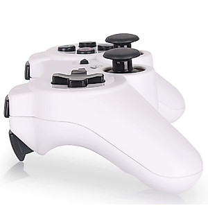 Rzzhgzq 2 Pack PS3 Wireless Controller Playstation 3 Controller Wireless Bluetooth Gamepad with USB Charger Cable for PS3 Console (Pink+White)