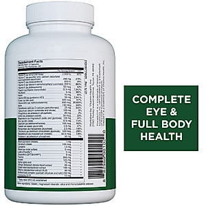 Viteyes Complete Eye & Total Body Health Multivitamin Nutritional Supplement, 180 Capsules, White