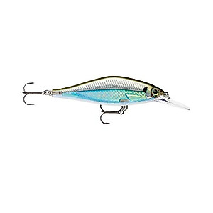 Rapala Shadow Rap Shad Deep Hard Bait Lure, Freshwater, Size 09, 3 1/2" Length, 5'-6' Depth, Moss Back Shiner, Package of 1, One Size, SDRSD09MBS