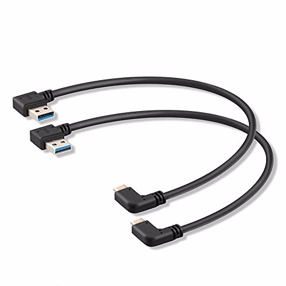 USB C 90 Degree Right Angle Cable Extension USB 3.0 Type c Cable Left & Right Angle Male by Oxsubor(20CM,8IN)(2 Pack)
