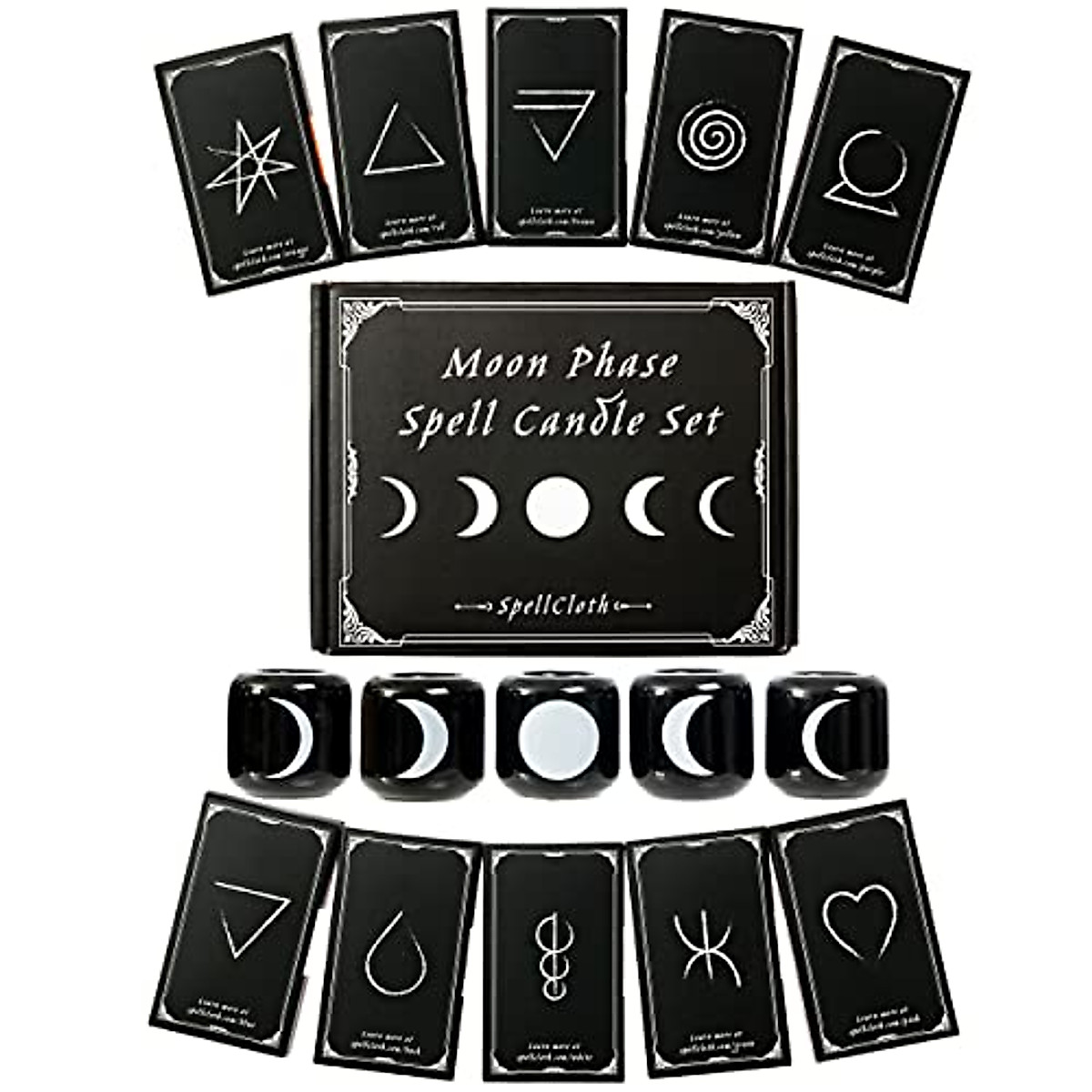 SpellCloth - Spell Candles for Witchcraft / Chime Candles / Colored Candles - Small Spell Candle Set for Ritual, Altar, Wicca Spells & Witch Rituals - 1/2in. x 4in. Candles for Spells Assorted Colors