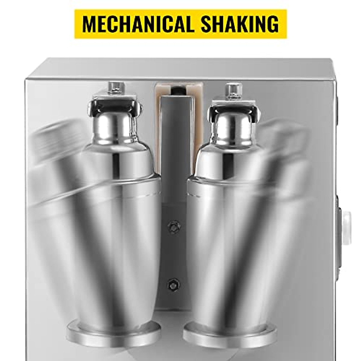 Happybuy Milk Tea Shaker Double Frame Milk Tea Shaking Machine 400r per Minute Stainless Steel Auto Tea Milk Making Machine for Boba Milk Tea