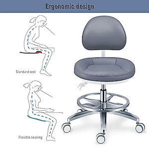 HYDTGZ Dental Chair Dentist Doctor's Stool PU Leather Dental Assistant Chair Adjustable Mobile Chair for Clinics, Dental Offices, Labs, Drawing Chair,A4