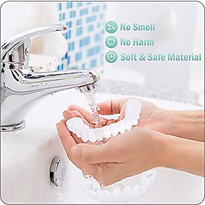 Denture Teeth Temporary Fake TeethSnap On Veneers, Snap in for Men and Women,Cover The Imperfect Teeth,No Pain No Shot Drilling,Fix Confident Smile(2 Pcs)-BB01