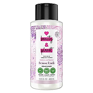 Love Beauty and Planet Wave and Curl Enhancer Conditioner Moisture and Bounce Hair Products for Waves and Curls Rice Oil and Angelica Essence 13.5 oz
