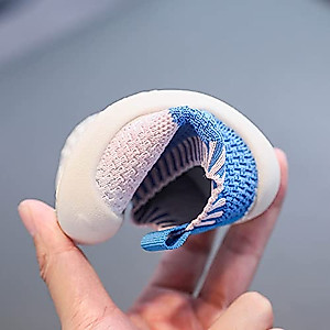 Lykmera Cute Child Shoes Boy Girl Walking Shoes Non Slip First Walking Shoes Breathable Mesh Shoes Toddler Sports Shoes (Sky Blue, 4-4.5Years)