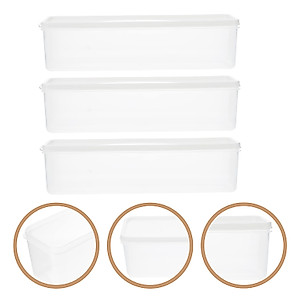 9 Pcs Transparent Noodle Box Refrigerator Egg Storage Bin Fridge Organizer with Lid Utensil Organizer with Lid Spaghetti Keeper Spaghetti Noodles Pasta Dry with Cover Fruit Stand