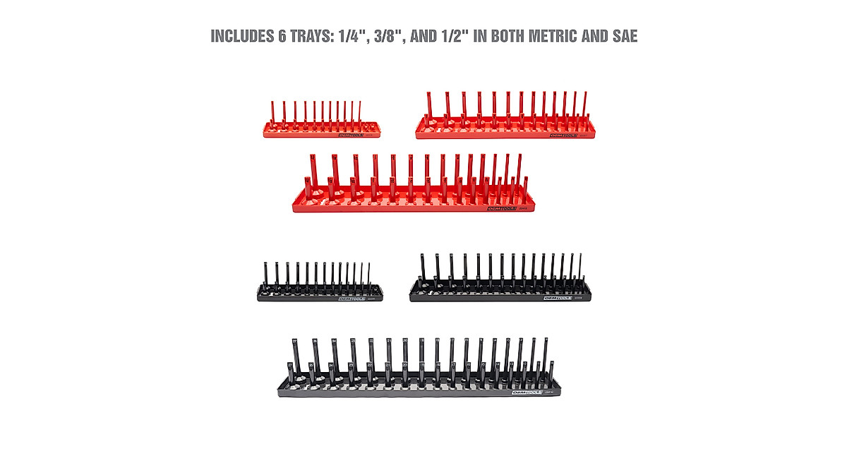 OEMTOOLS 6 Piece Socket Tray Set - Organize & Store