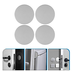 ULTECHNOVO Door Stoppers Wall Protector, 4pcs Silicone Reusable Door Bumper Self Adhesive Quiet Absorbent Gel Door Knobs Wall Protector for Home Office Gray