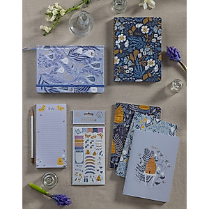 High Note Personal Planning Notebook, Non-Dated Planner - Garden Bee, 144 Lined Pages, 6" x 8.25"