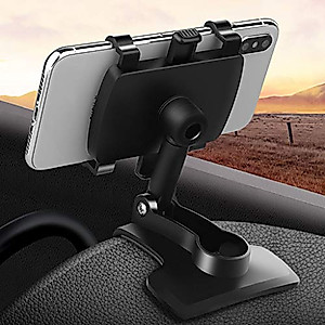 YAOKEEP Universal Car Phone Holder Mount,360 Degrees Rotation Dashboard Phone Mount [Upgrade Clip Never Fall],Cell Phone Car Mount for iPhone,Samsung,Google,Nokia,and 4 to 7" Smartphones