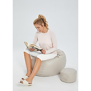 baleaf Women's High Waisted Capris Casual Summer Knee Length Leggings Petite Yoga Casual Workout Exercise Capris with Pockets White XL