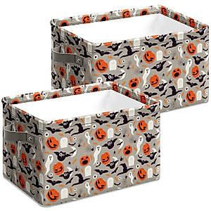 Halloween Basket Trick or Treat Bags Boo Basket with Handles Halloween Pumpkin Ghost Halloween Storage Containers for Storage Toy Storage
