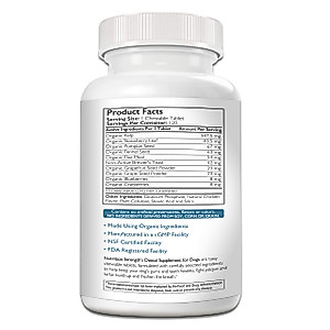 Nutrition Strength Dental Care for Dogs, Daily Supplement for Healthy Dog Gums and Teeth with Organic Kelp, Strawberry Leaf, Pumpkin Seed for Dog Mouth and Teeth Cleaning, 120 Chewable Tablets